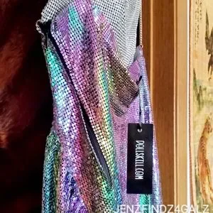 Current Mood | Dresses | Nwt Iridescent Sexy Y2k Style Asymetrical ...